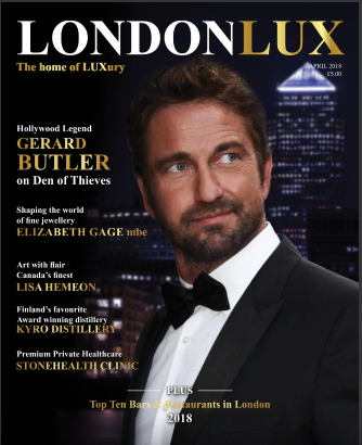 Gerry's featured in London Lux Magazine, April 2018 - Gerard Butler GALS