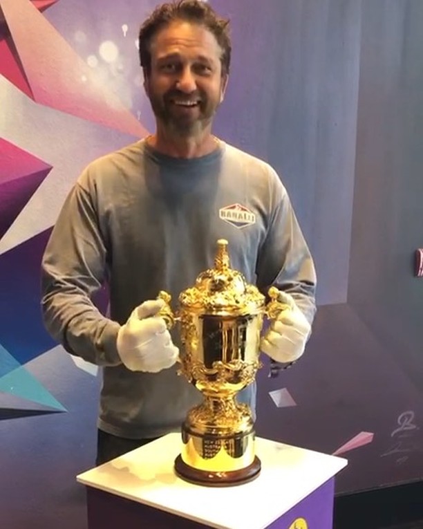 Gerry with the Rugby World Cup - media roundup - Gerard Butler GALS